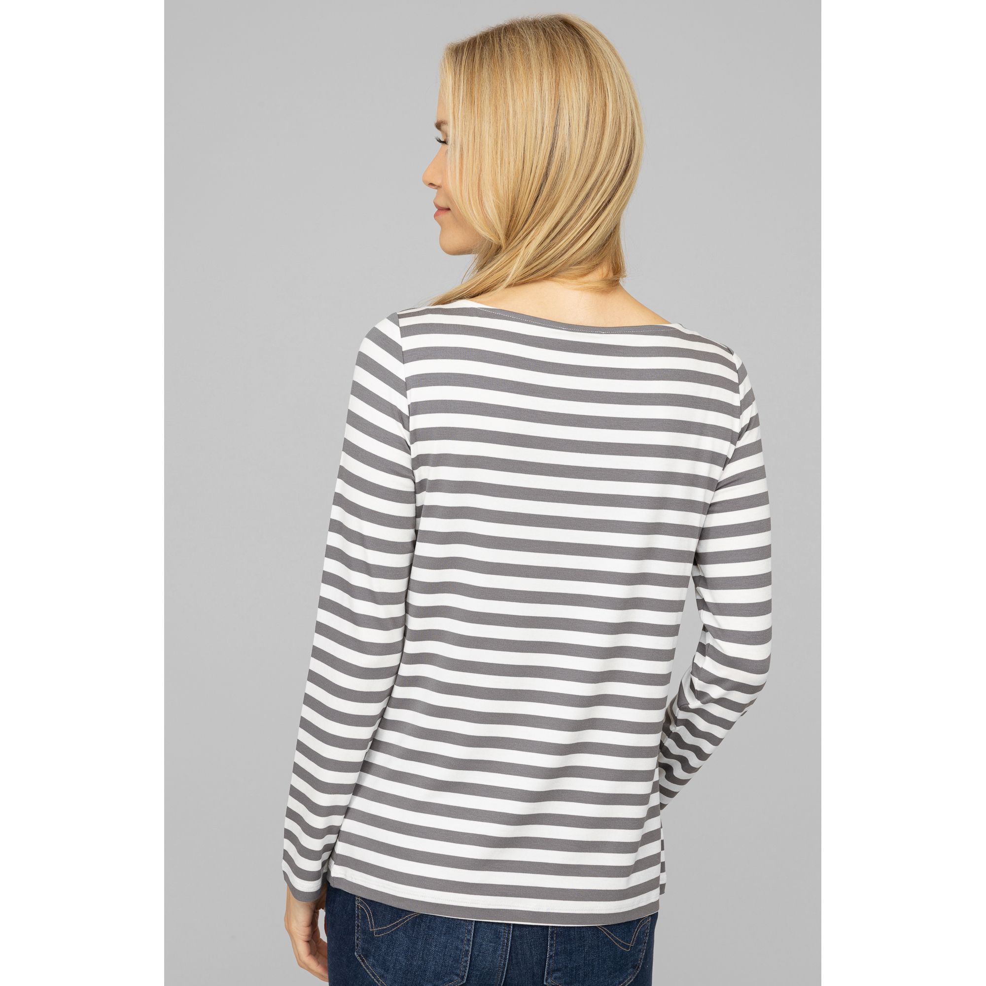 B-Ware STRANDFEIN Ringelshirt, 1/1-Arm U-Boot-Ausschnitt Jackie Print ...