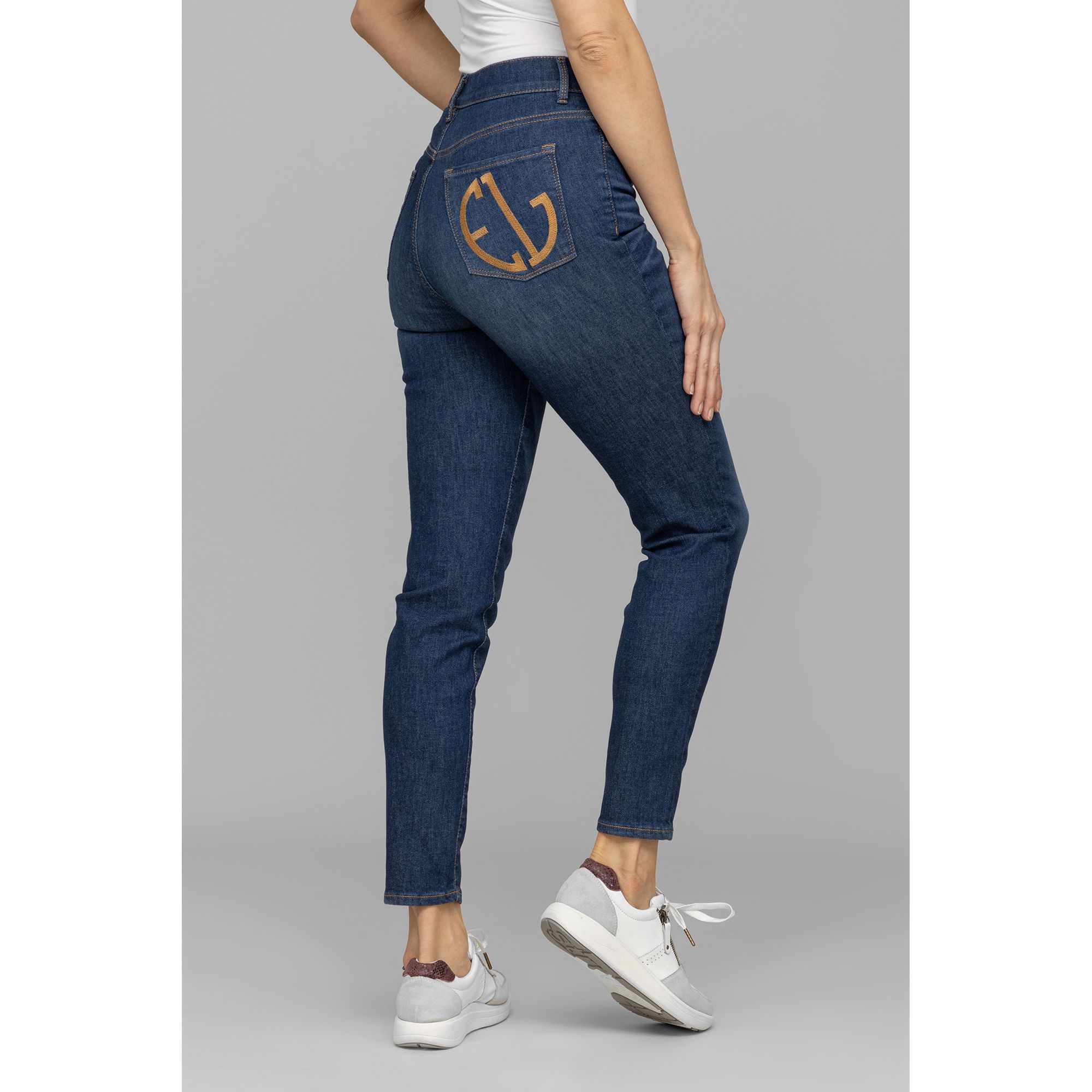 B-Ware EVA LUTZ Jeanshose elastische Ware schmaler Beinverlauf - QVC.de