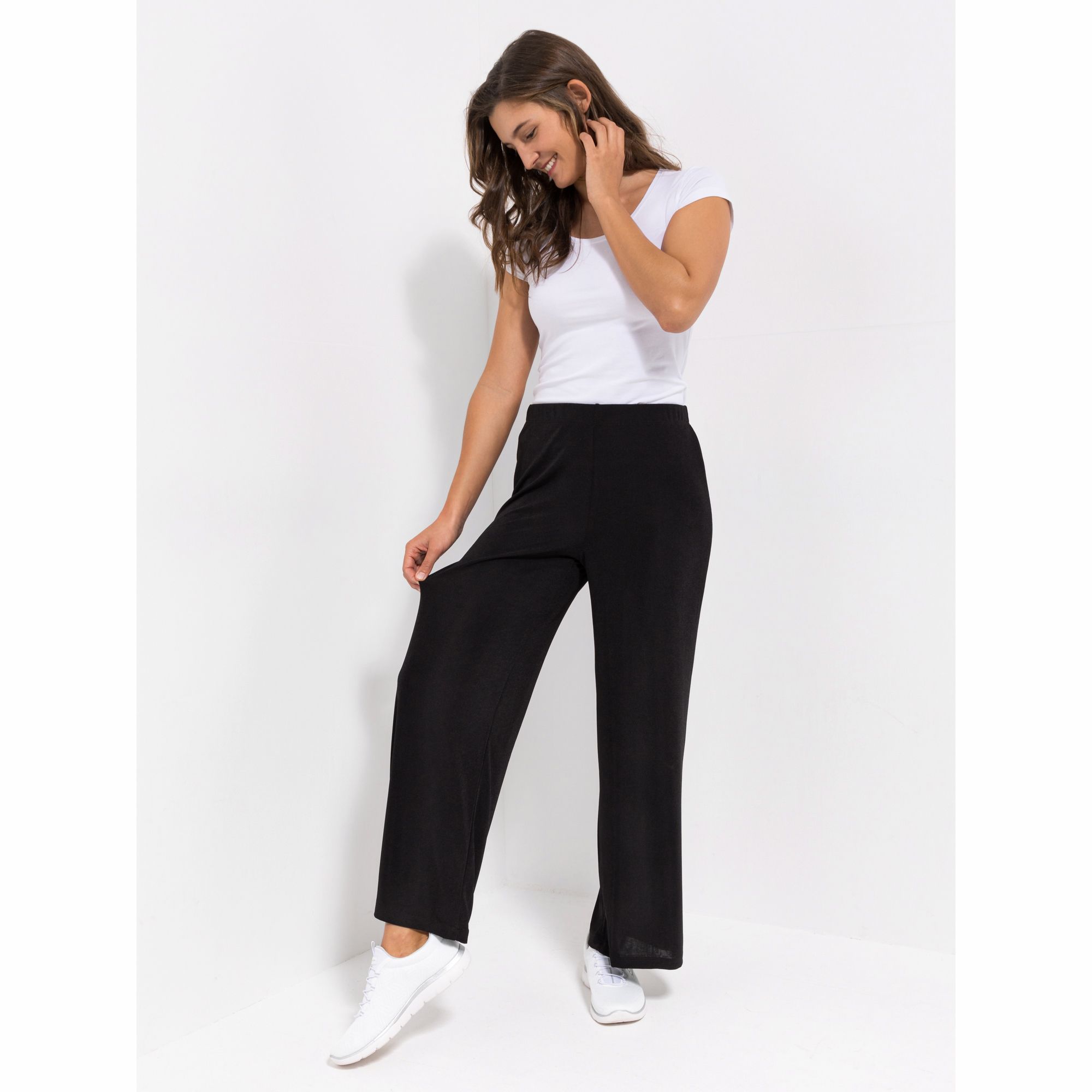 B-Ware KIM & CO. Hose, lange Form Slinky Jersey Rundumdehnbund - QVC.de