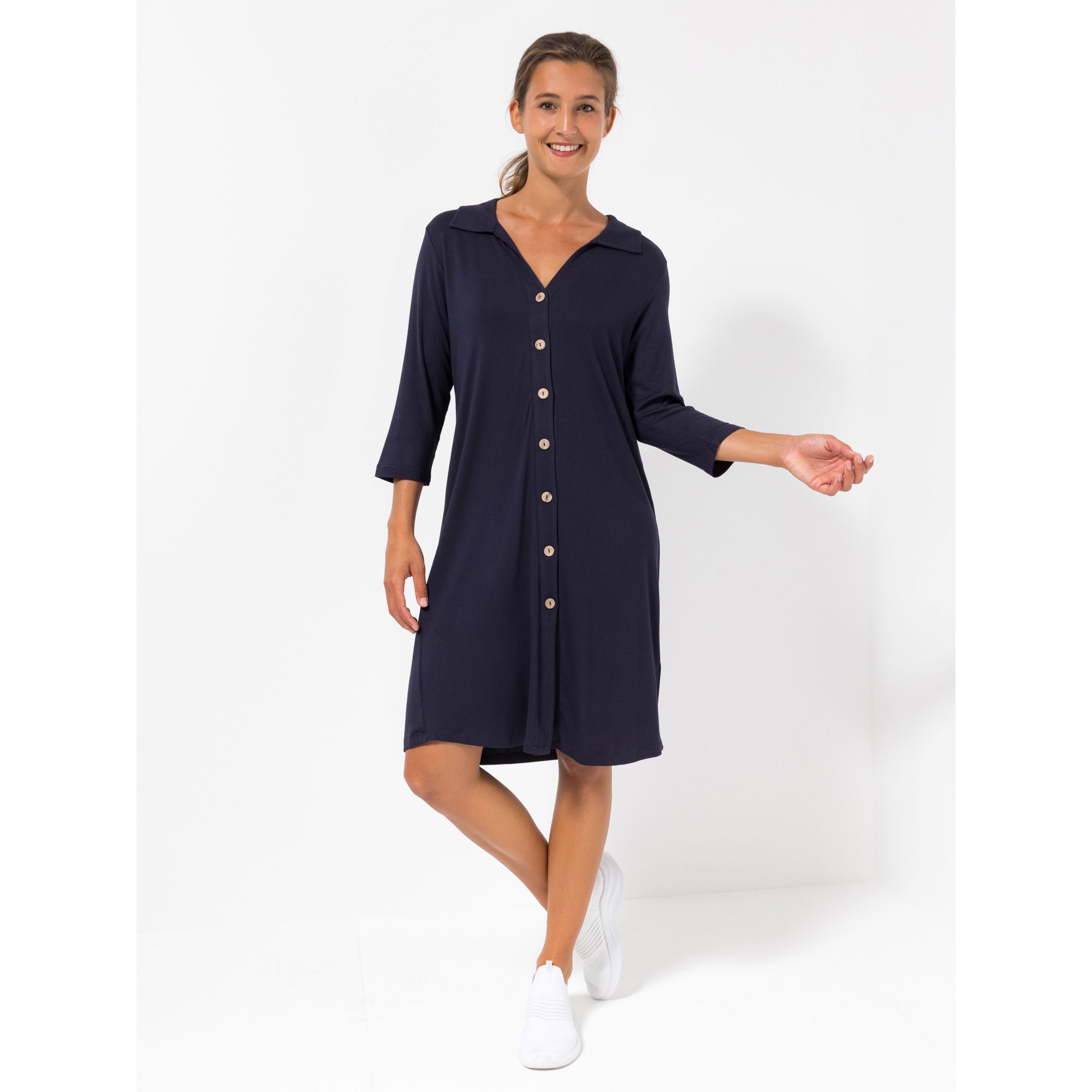 B-Ware GALA loves LYLA Kleid, 3/4-Arm Blusenkragen durchgeknöpft - QVC.de