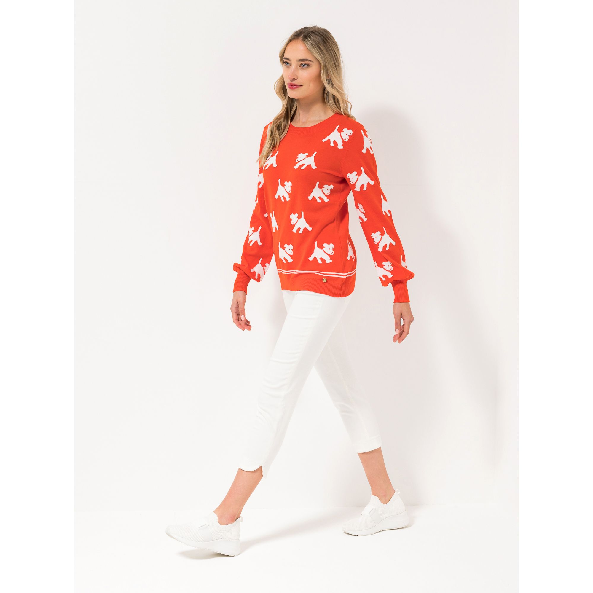 B-Ware STRANDFEIN Pullover Rundhalsausschnitt Jackie-Intarsie - QVC.de