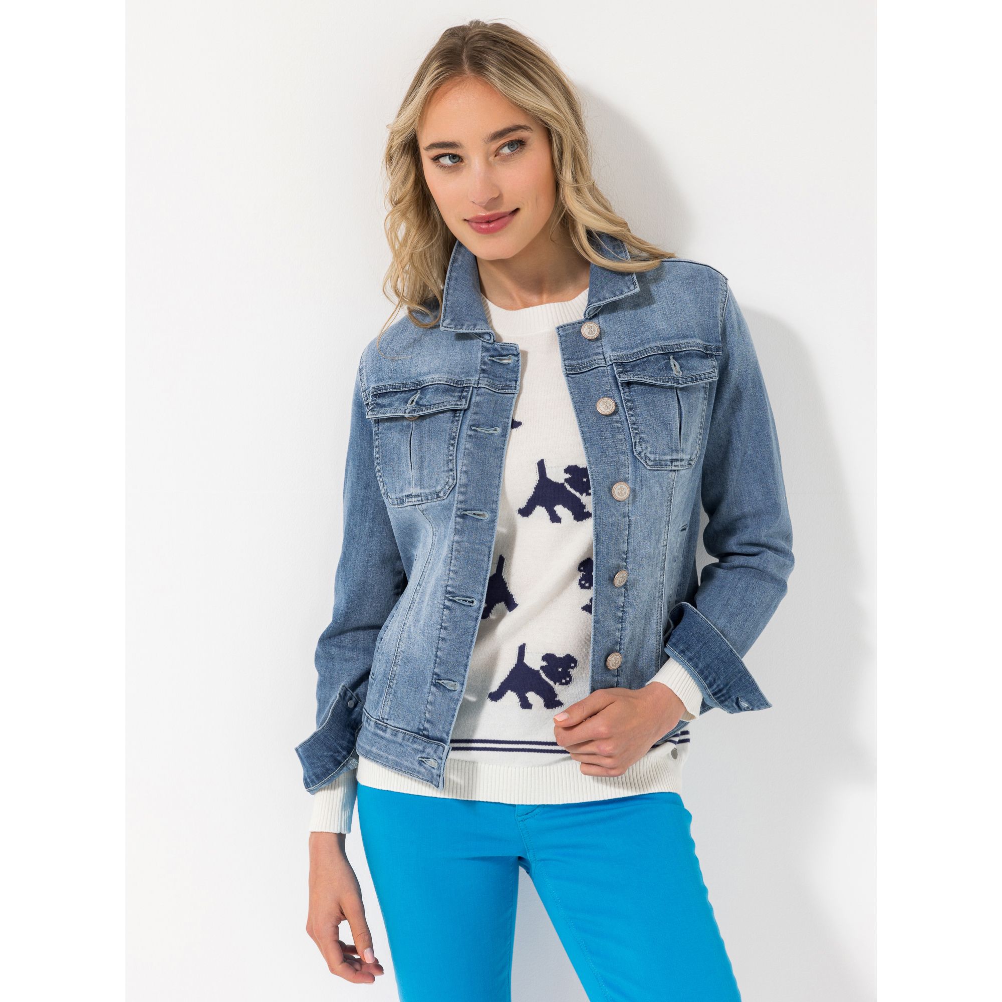 B-Ware STRANDFEIN Jeansjacke Brusttaschen REPREVE - QVC.de