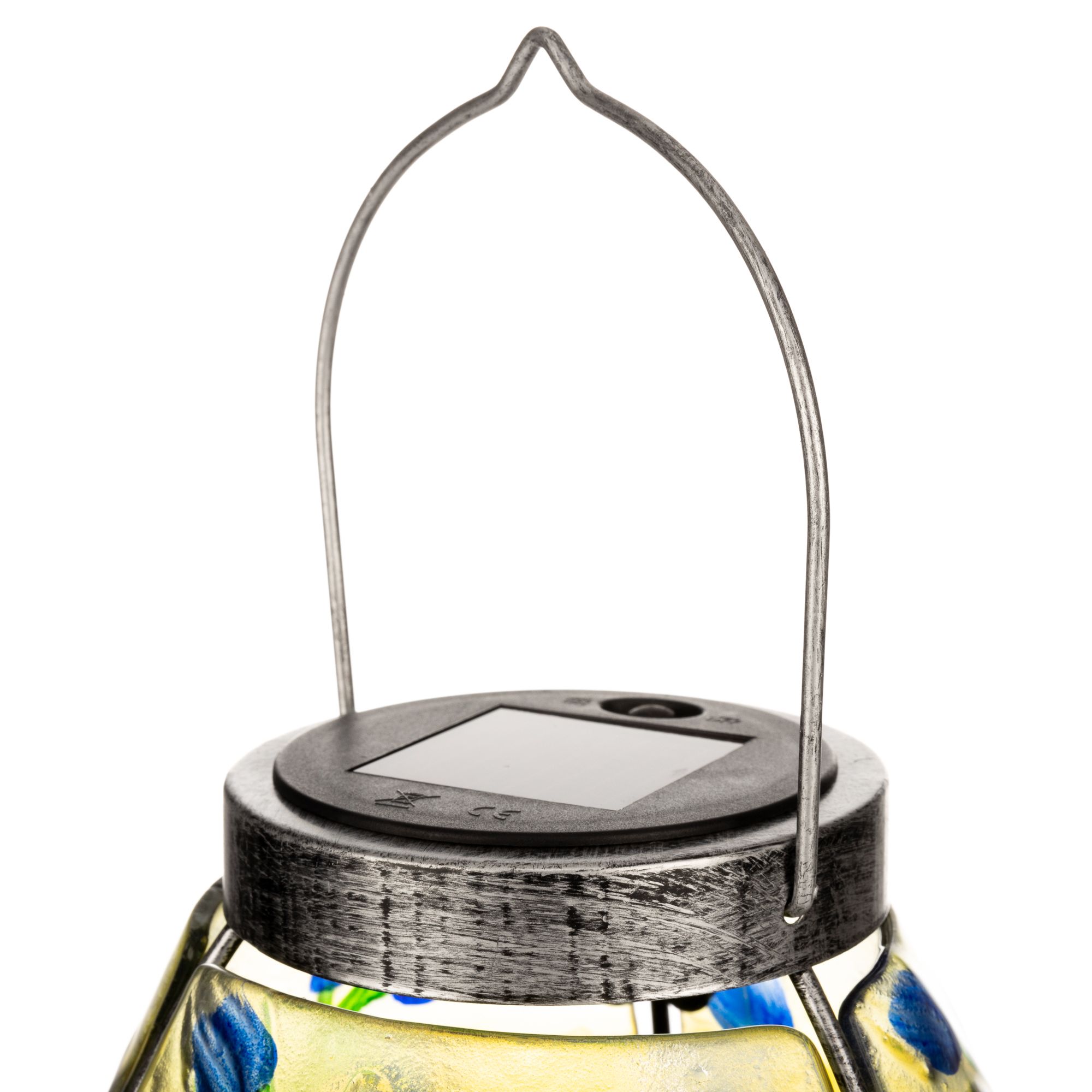 B-Ware SOLENOVA Solarlaterne aus Glas Blumenmuster outdoorgeeignet - QVC.de