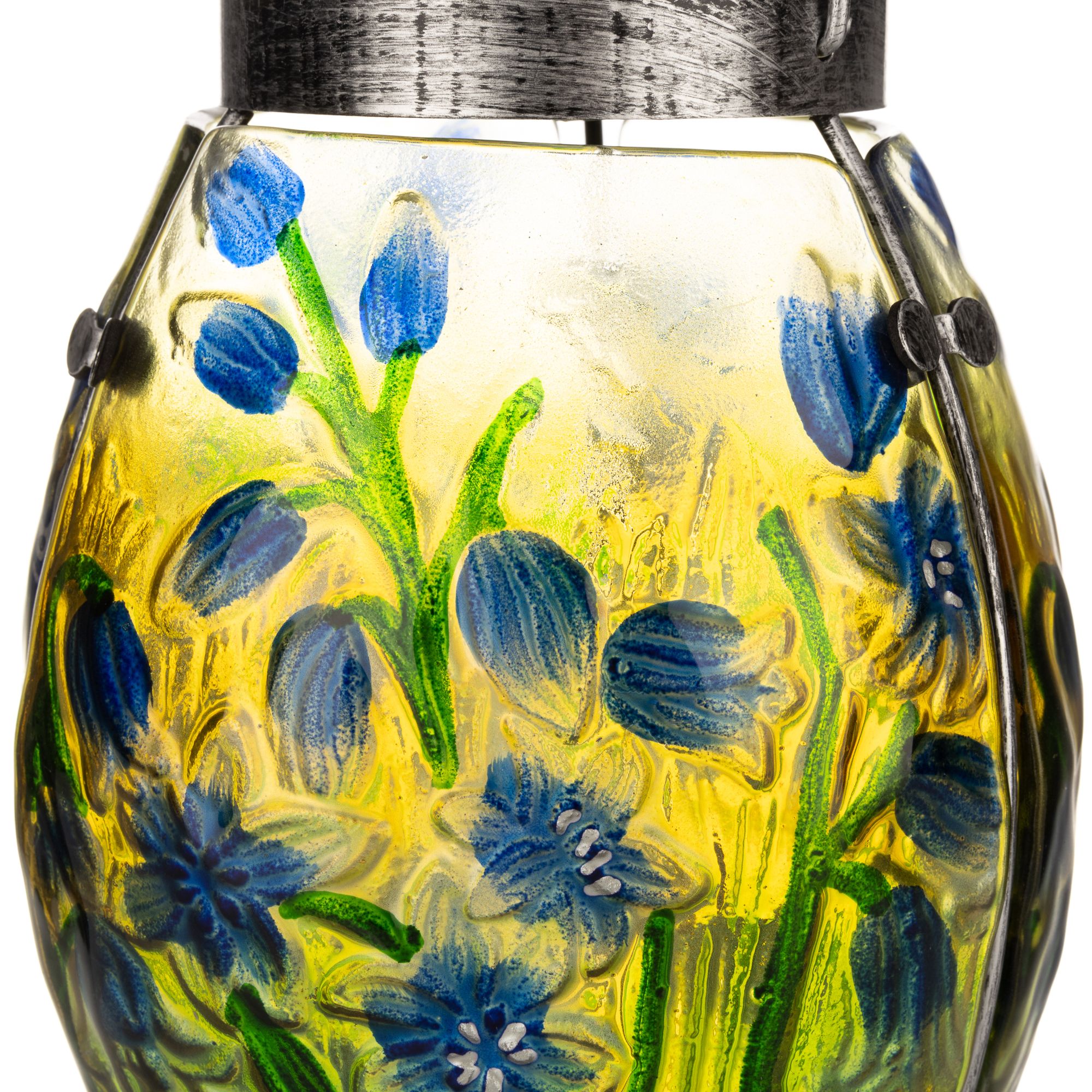 B-Ware SOLENOVA Solarlaterne aus Glas Blumenmuster outdoorgeeignet - QVC.de