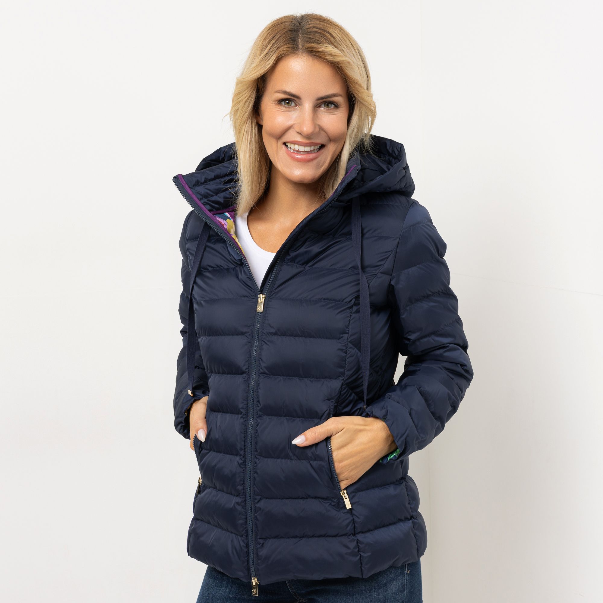 B-Ware ANNI FOR FRIENDS Steppjacke, Adea 2-Wege-Zipper Kapuze - QVC.de