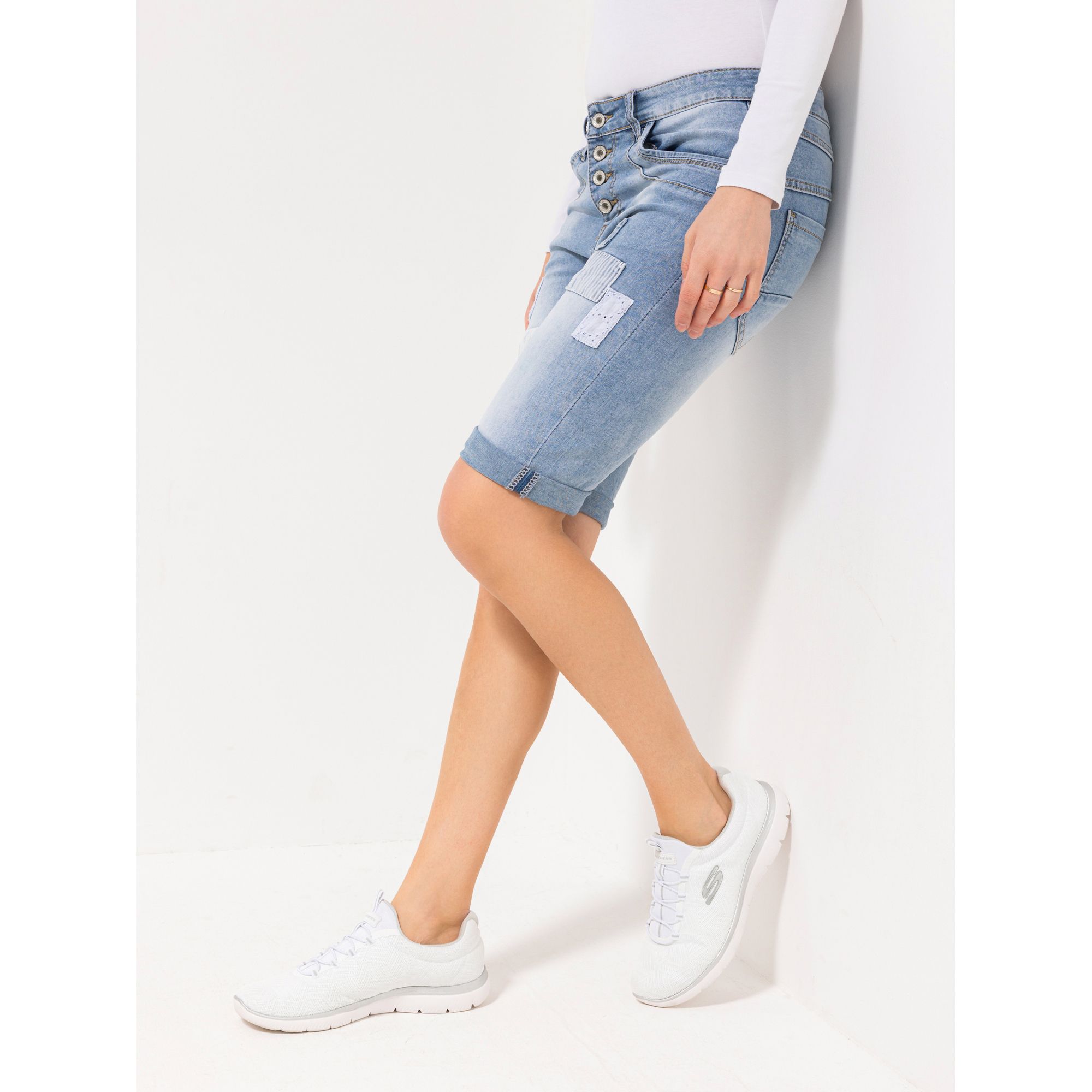 B-Ware DINE 'N' DANCE Bermuda Samba 5-Pocket-Style mit Patches - QVC.de