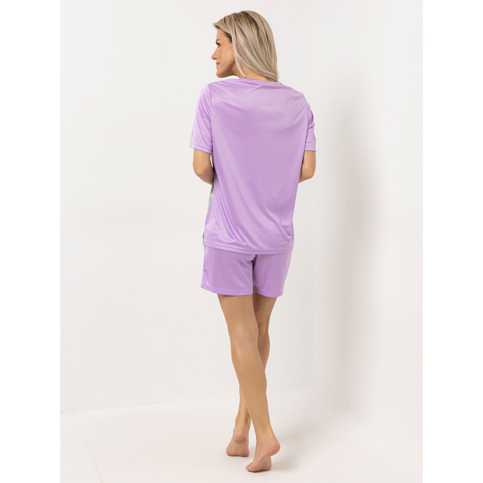 B-Ware LITTLE ROSE 2 Pyjama Shorties Mikrofaser 1x Allover-Druck - QVC.de