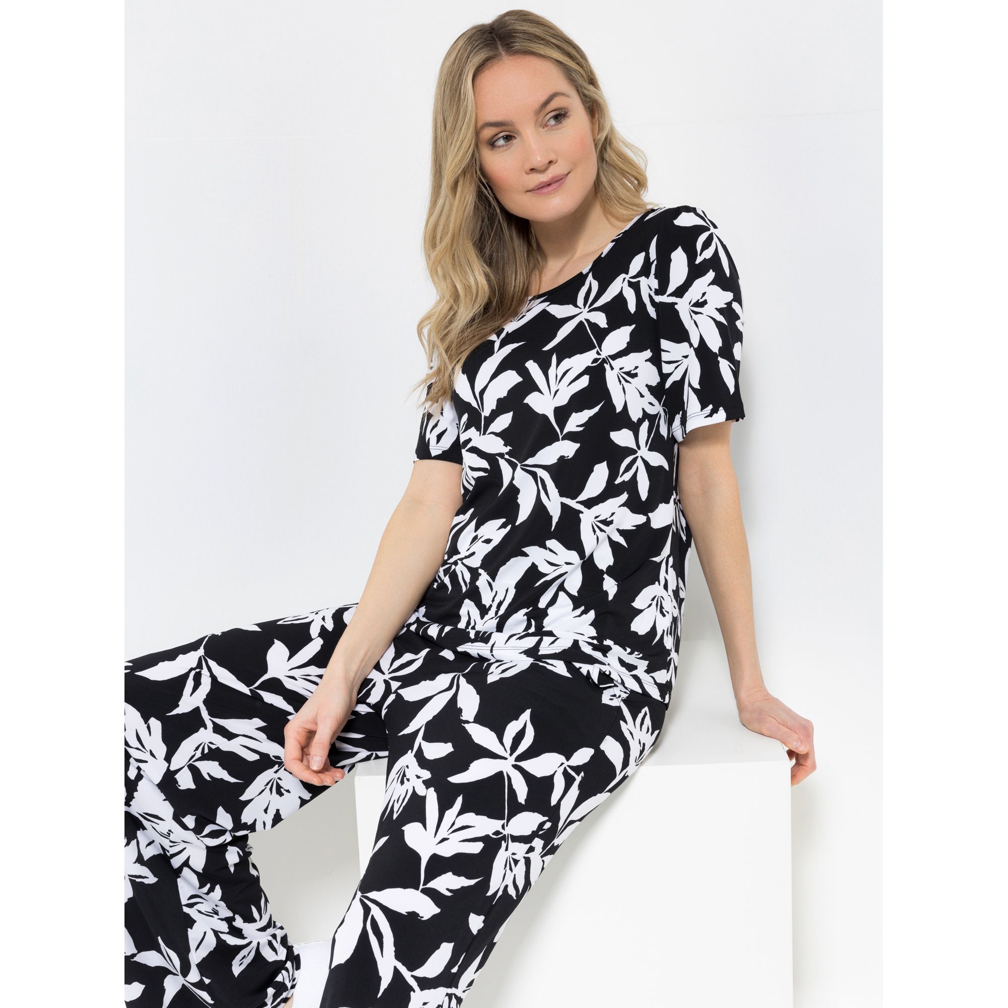 B-Ware KIM & CO. Shirt, 1/2-Arm Brazil Knit Jersey Ärmel mit Raffung ...