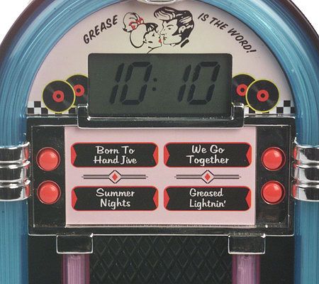 Classic Jukebox Alarm Clock Featuring "Grease" - QVC.com