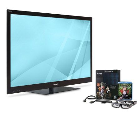 Sony BRAVIA 46" Diag. 1080p Full HD 3D LED TVwith 3D Kit - QVC.com
