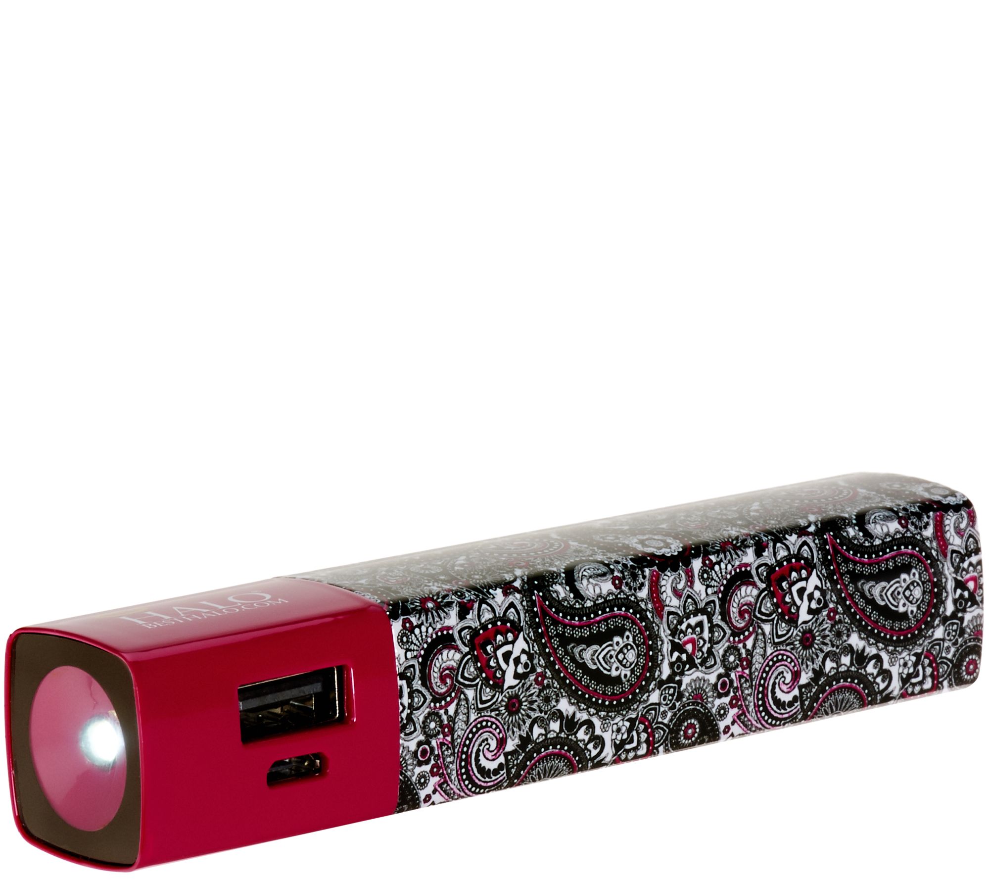 Halo Set of 2 Shine 3000 mAh Portable Chargers with Flashlight - QVC.com