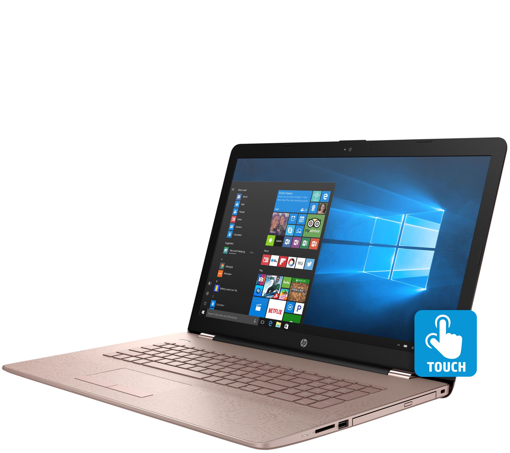 HP 15" Touch Laptop Intel i3 8GB RAM 2TB HD BacklitKeyboard w/ MS ...