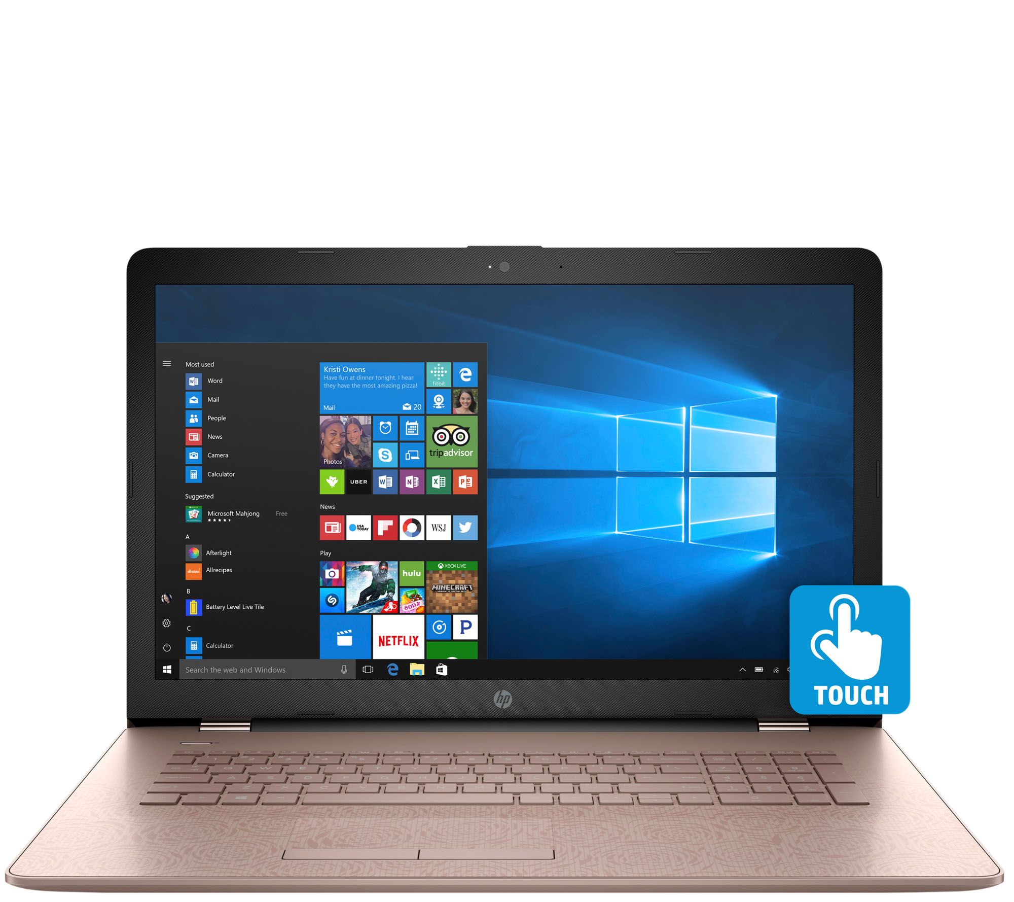 HP 15" Touch Laptop Intel i3 8GB RAM 2TB HD BacklitKeyboard w/ MS ...