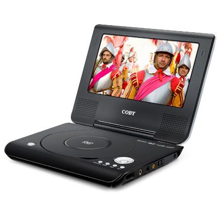 Coby TFDVD7008 7" Diag. Widescreen Portable DVD/CD/MP3 Player - QVC.com