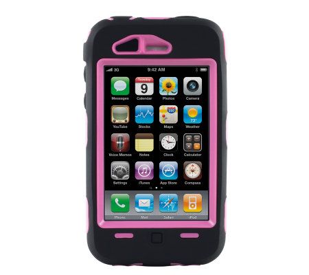 iPhone 3G/3GS Defender Case - Black/Pink - QVC.com