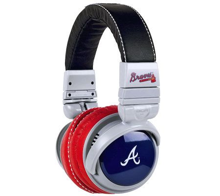 Atlanta Braves Over-The-Ear Headphones with In-Line Mic - QVC.com