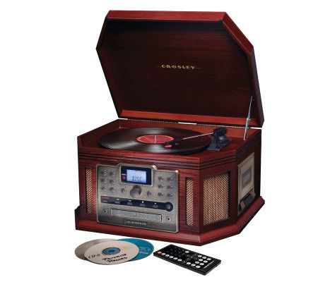 Crosley Songwriter CD Recorder/Phonograph - Cherry Finish - QVC.com