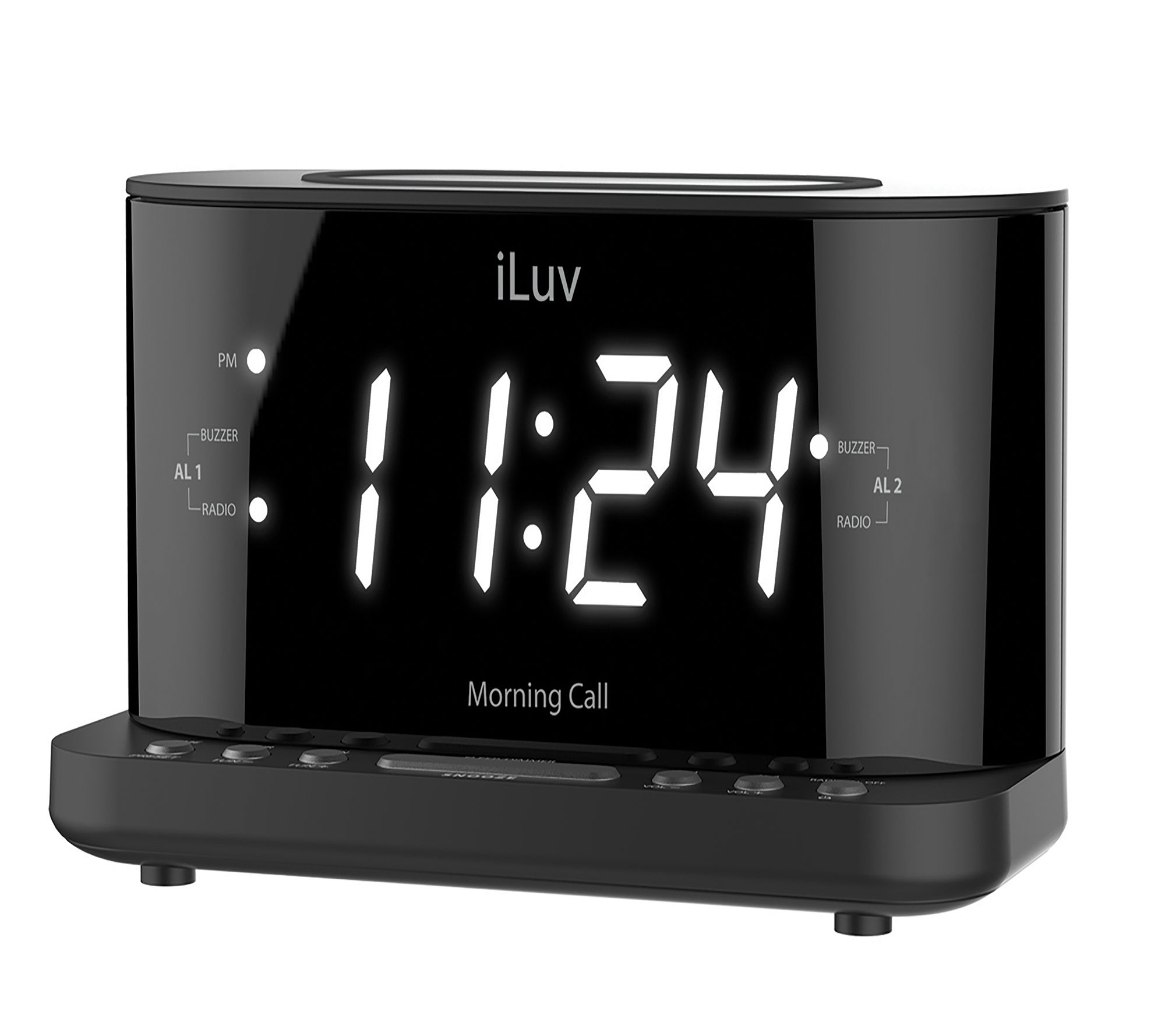iLuv Morning Call 5 Alarm Clock with Qi Charging, FM Radio - QVC.com