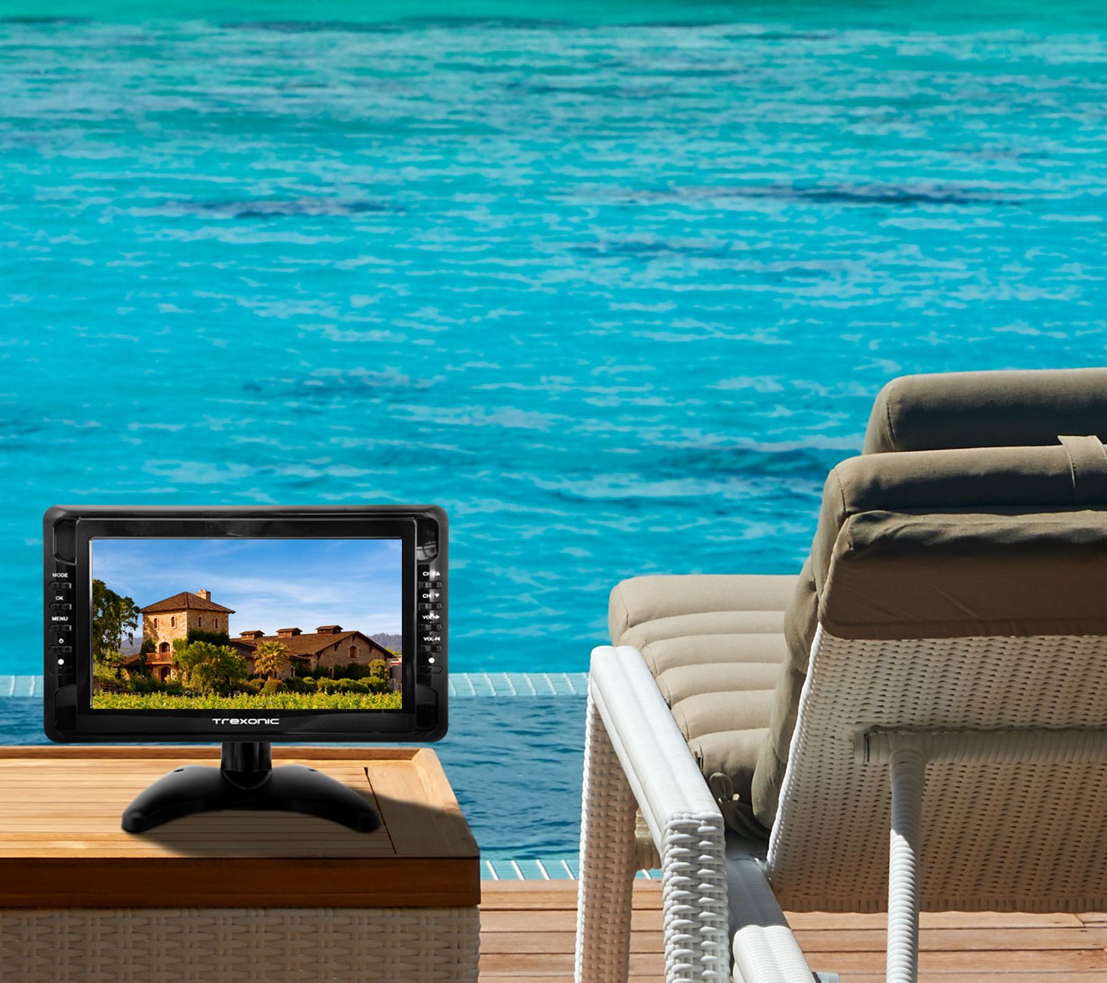 Trexonic Portable Ultra Lightweight Widescreen10" LCD TV - QVC.com