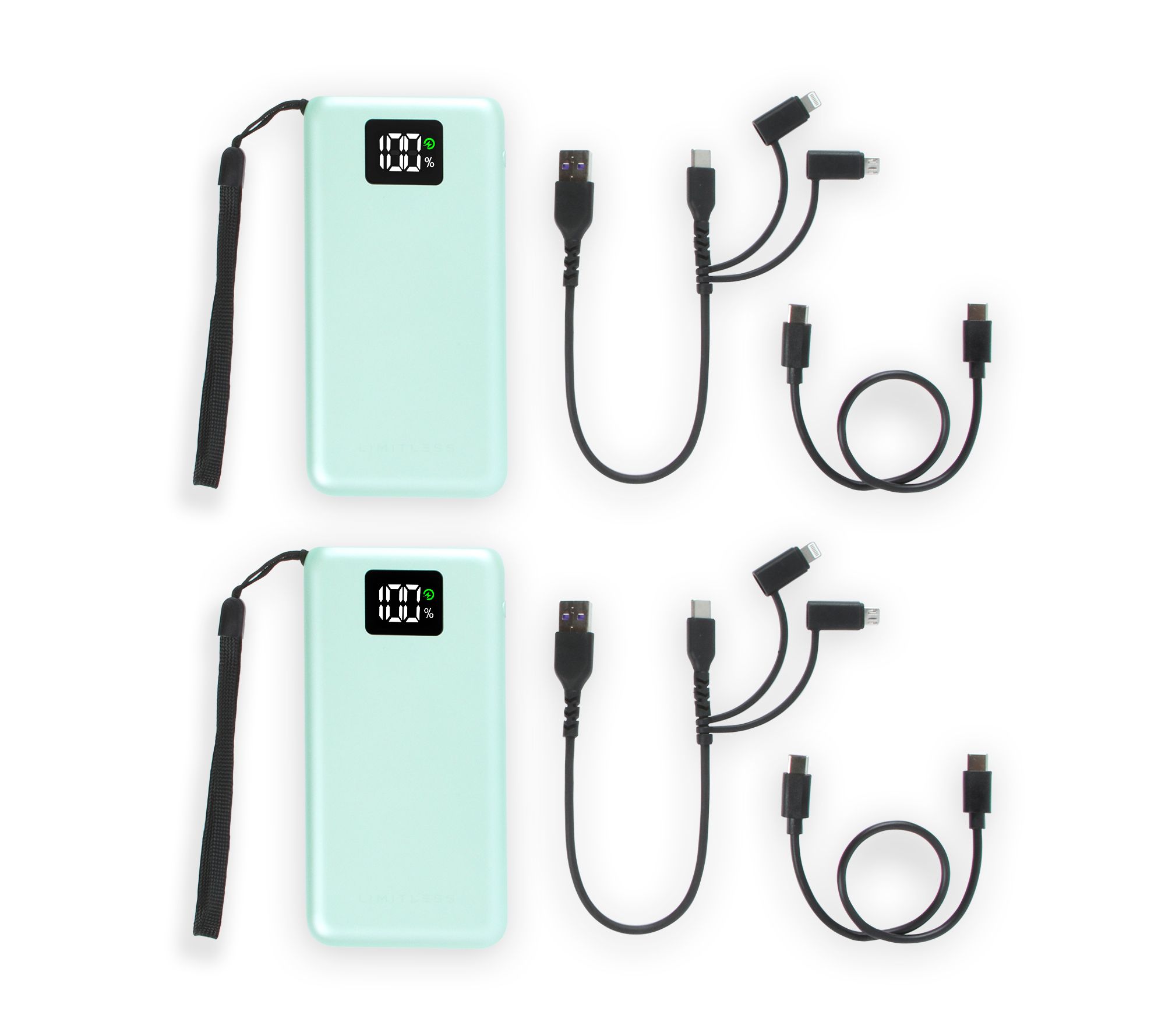 "As Is" Limitless Total Boost S/2 10KmAh Portable Chargers - QVC.com