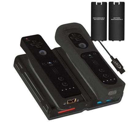 Intec Wii Dual Inducton Charger - Black - QVC.com