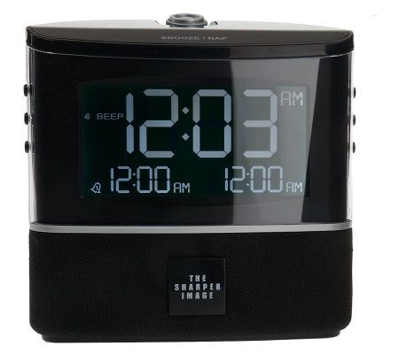 TheSharperImage Clock Radio with Time Projection - QVC.com