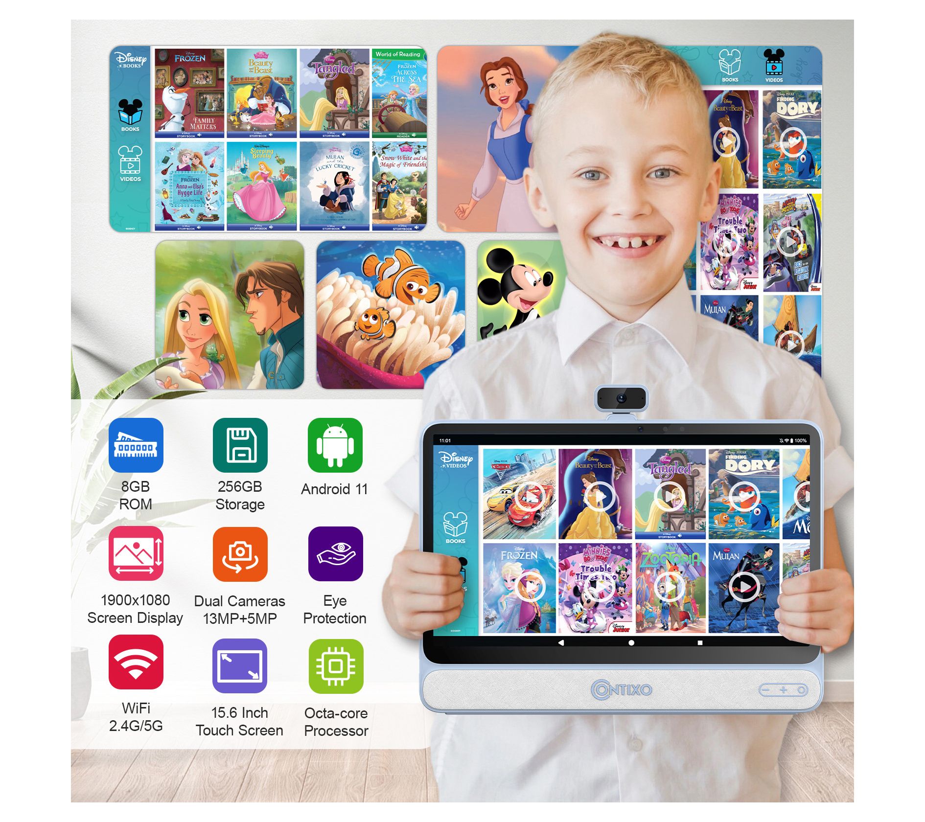 Contixo 15.6" 256GB IPS FHD Educational Tablet - QVC.com