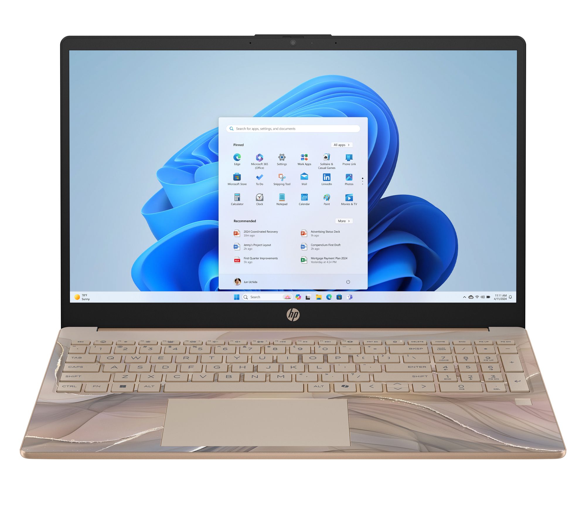 HP 15" Touch Laptop AMD 8GB RAM 256GB SSD W/ Smart Friend and MS365 ...