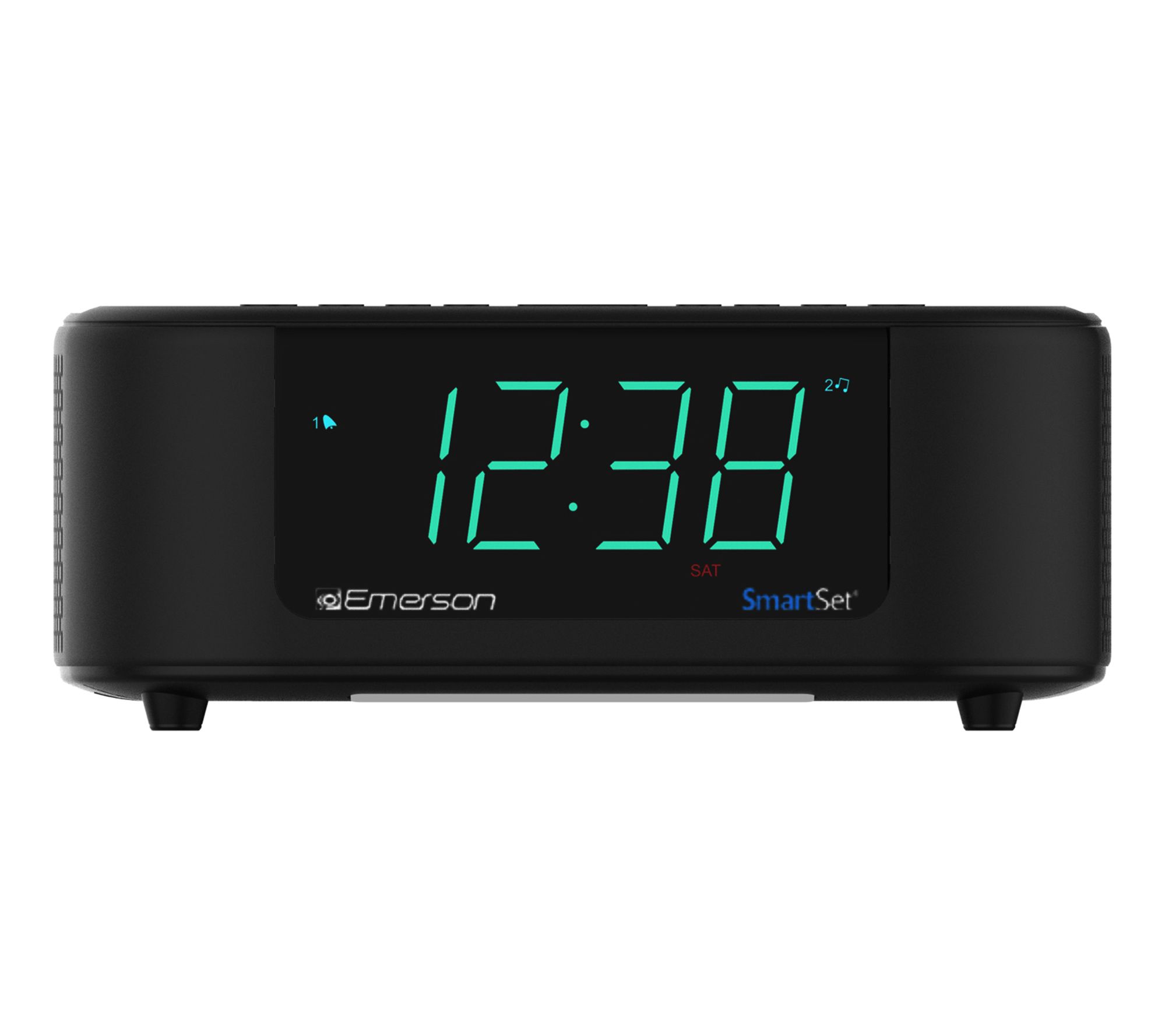 Emerson Smartset Dual Alarm AM/FM Bluetooth Clock Radio - QVC.com