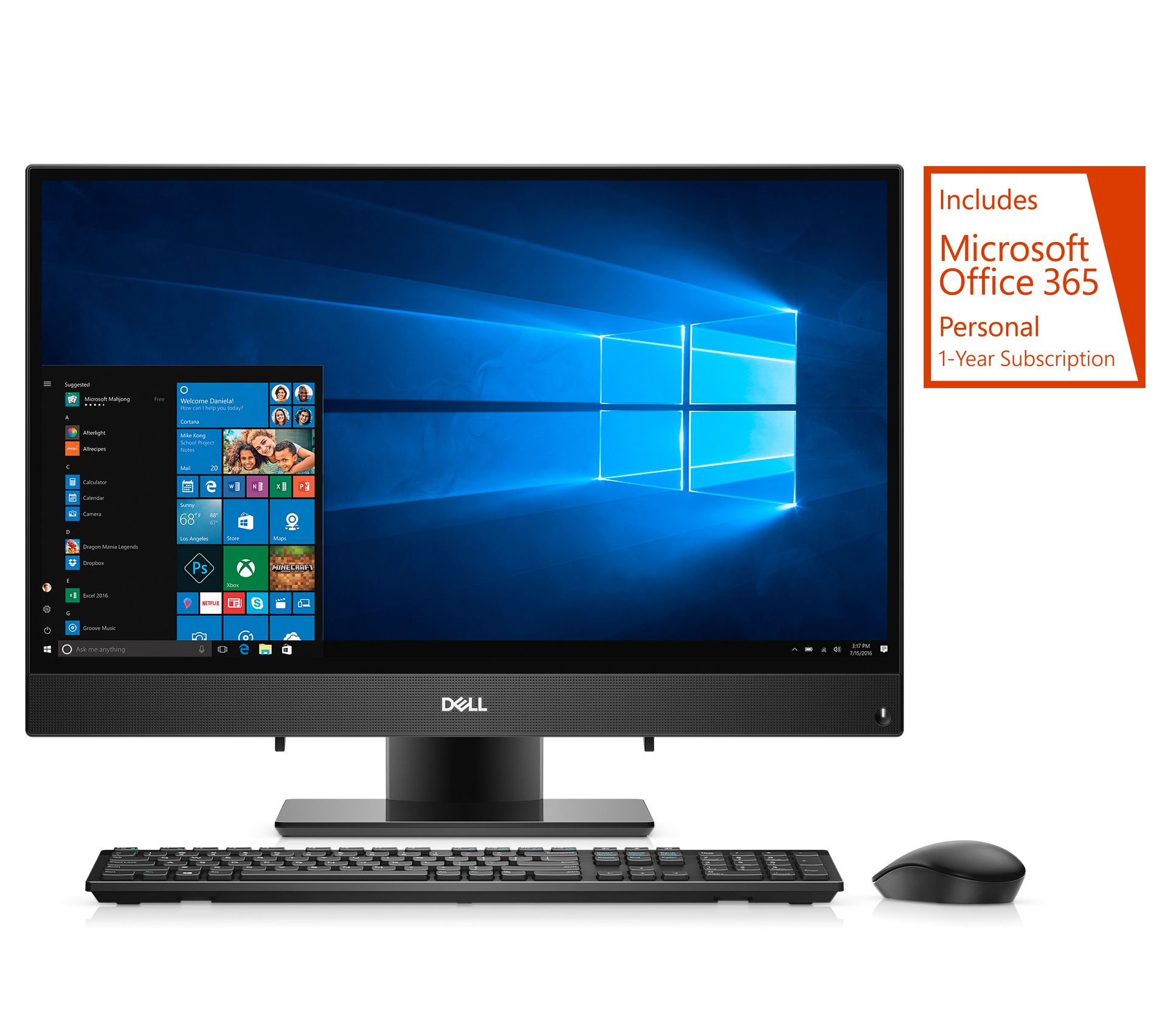 2018 Dell 24" All-in-One PC Touch A9 8GB RAM 1TB HDD w/ MS Office - QVC.com