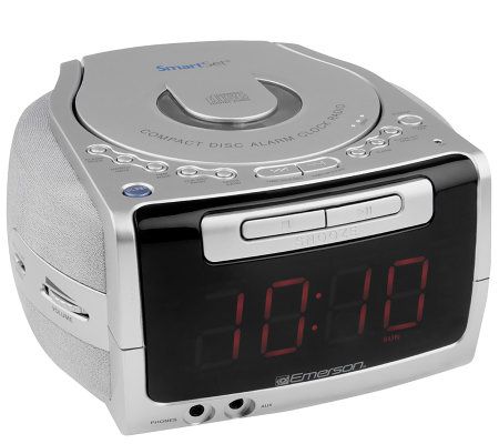 EmersonSmartSet DualAlarm Clock Radio w/ CD Player and 1.4"LED Display ...
