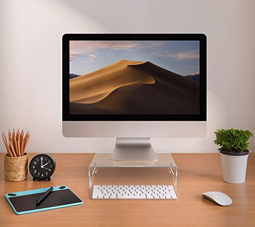 Sorbus Acrylic Monitor Stand - Meduim - QVC.com