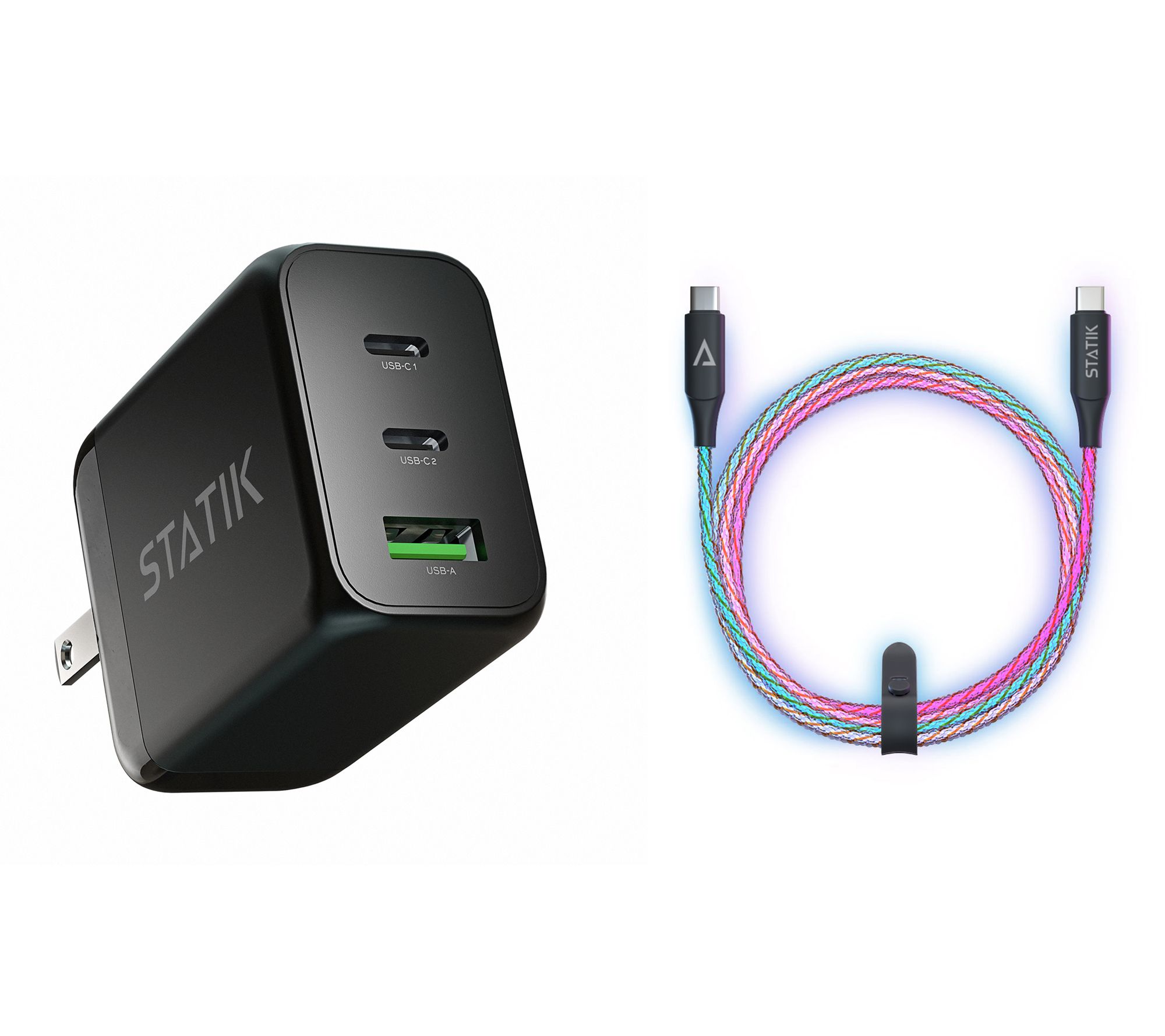 Curv Group 65W GaN Power w/ 100W GloBright Charge Cable - QVC.com