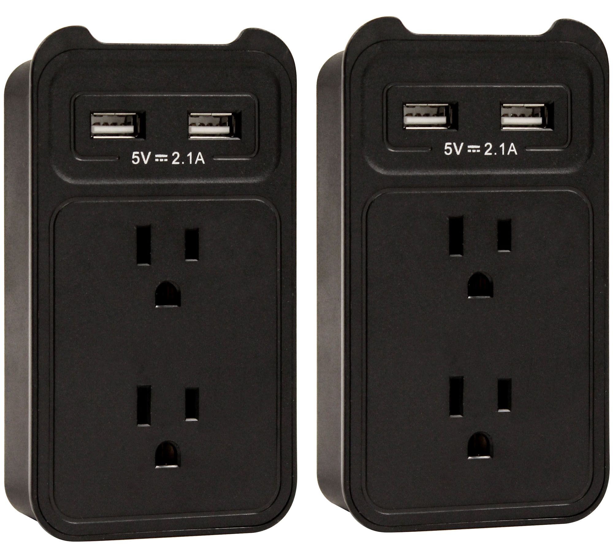 Set of (2) ChargeIt! USB Wall Charger Outlet Valet - QVC.com