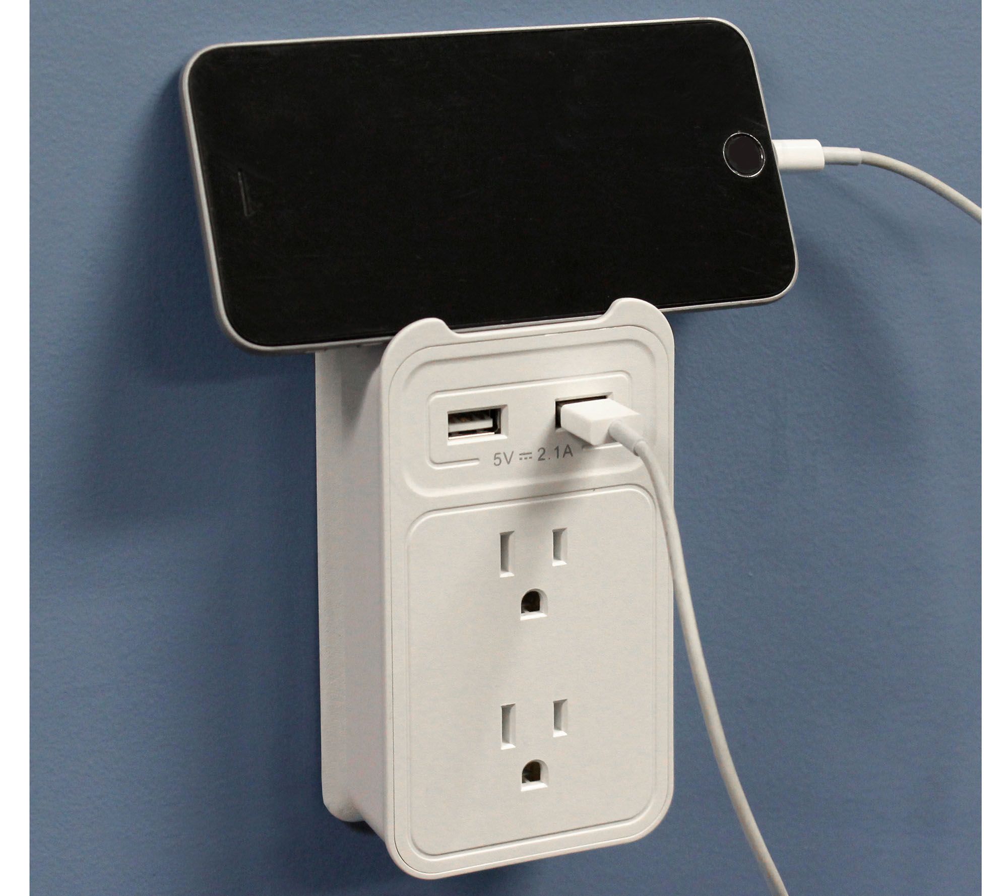 Set of (2) ChargeIt! USB Wall Charger Outlet Valet - QVC.com