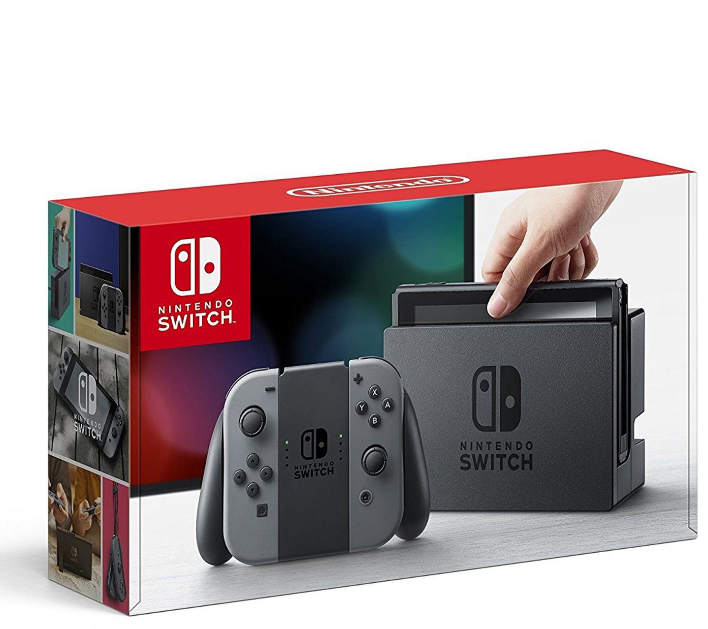 Nintendo Switch w/ Gray Joy-Con, Mario Kart 8& Controllers - QVC.com