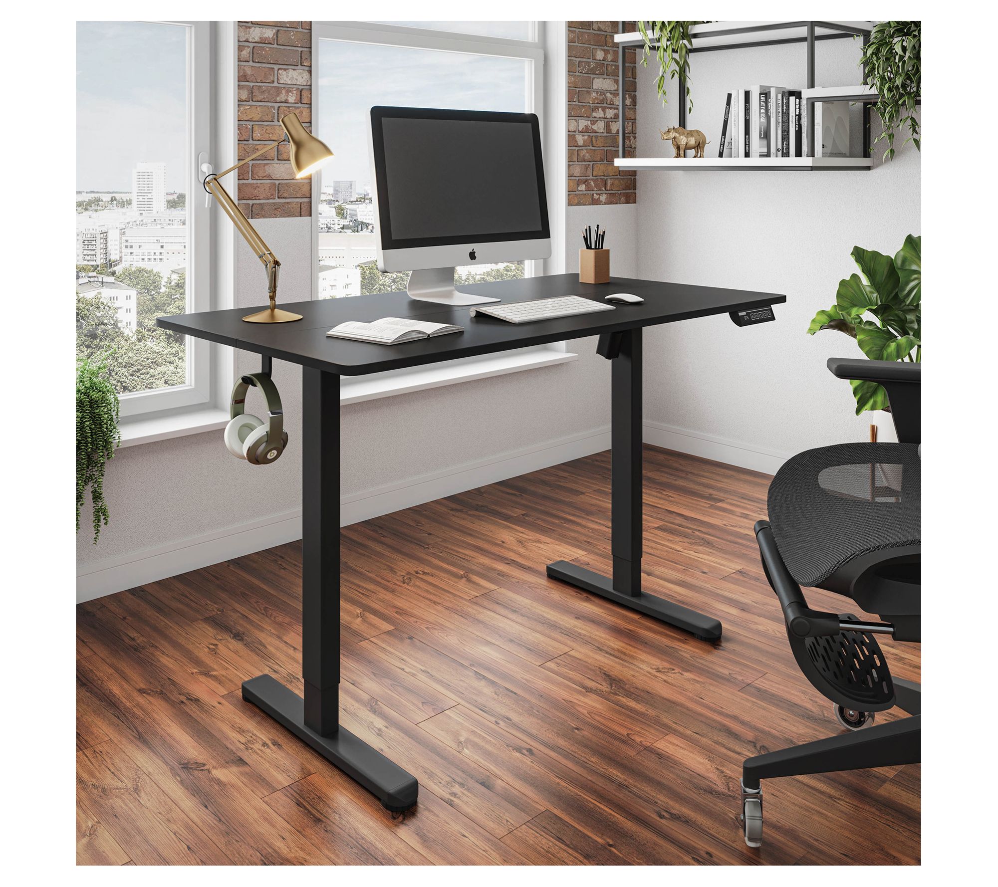 Techni Mobili 47.25" Hight Adjustable ElectricStanding Desk - QVC.com
