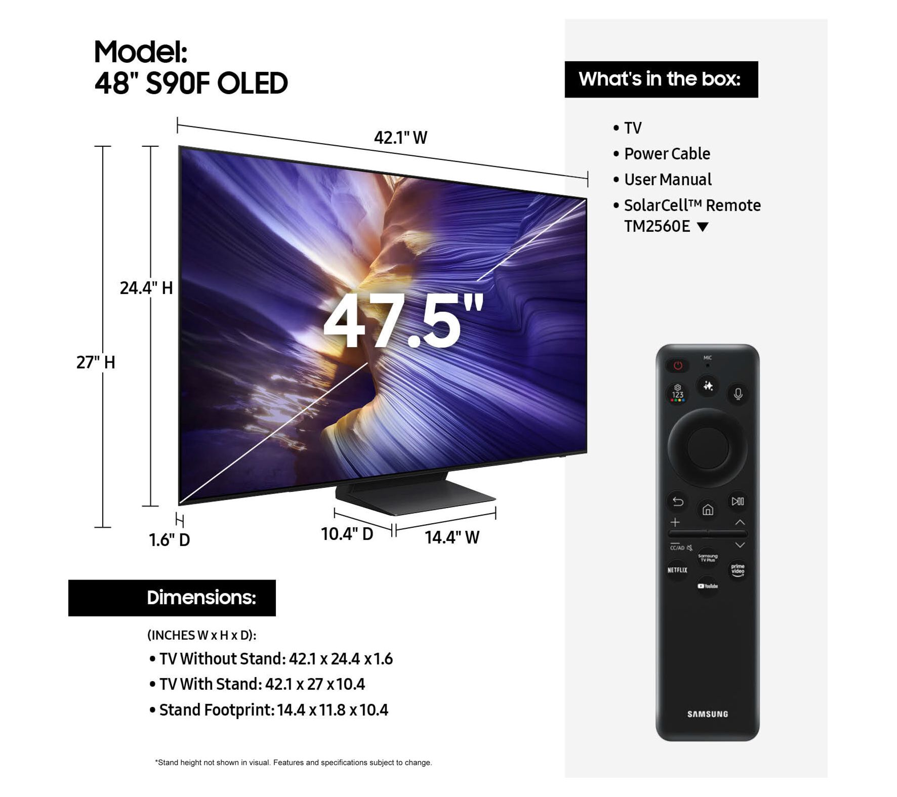 Samsung 48" S90 4k HDR 120Hz OLED Smart TV w/Vision AI - QVC.com