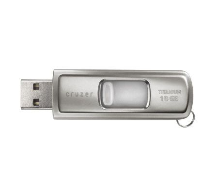 SanDisk Ultra Cruzer Titanium USB Flash Drive -16GB - QVC.com