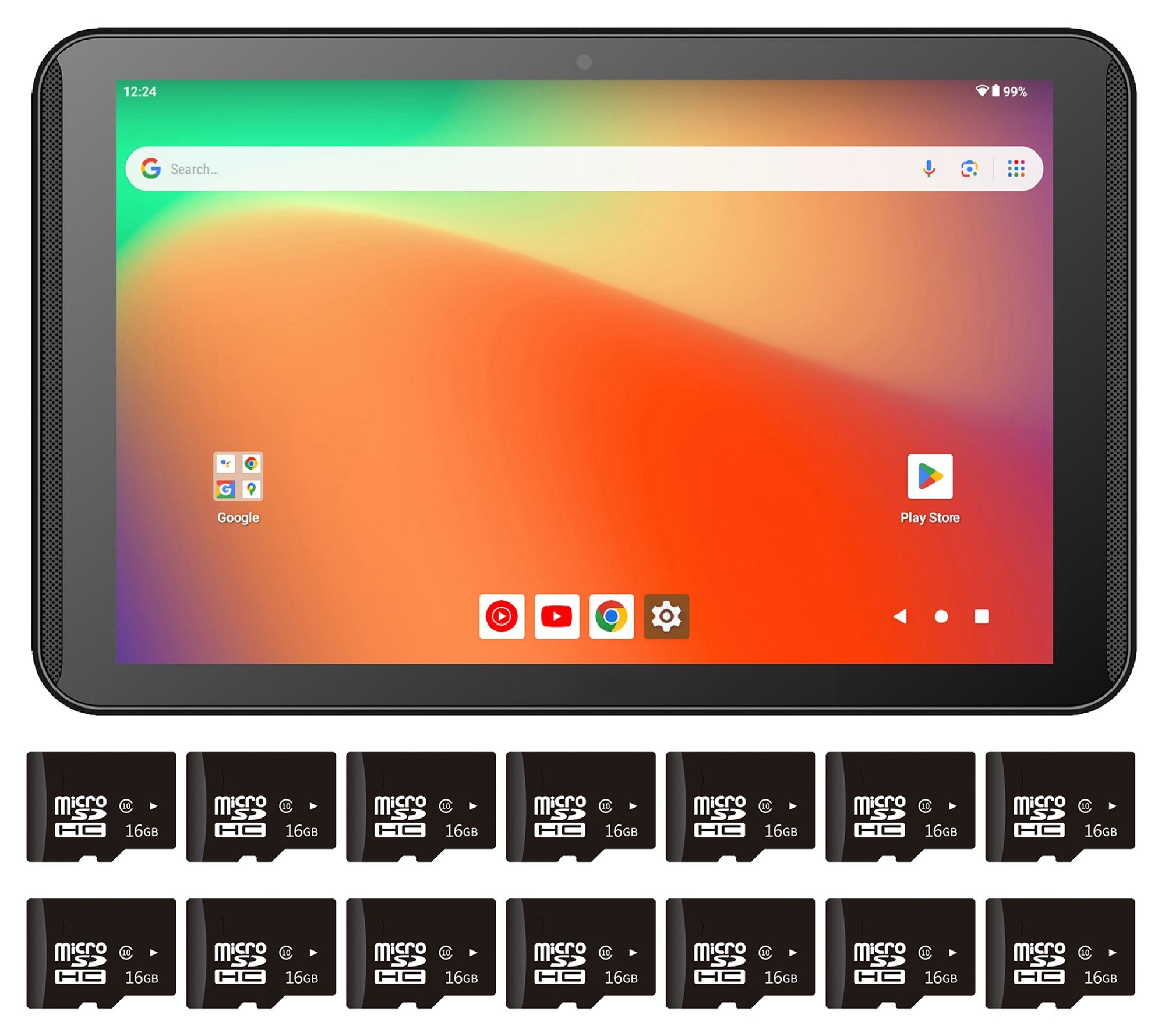 Visual Land 10" 32GB Tablet with 14x 16GB Cards256GB Total - QVC.com