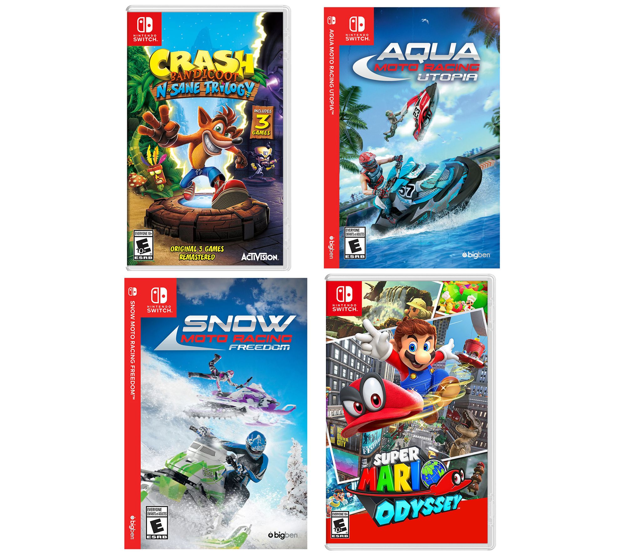 Nintendo Switch Bundle w/ 4 Games, Case & Labo Variety Pack - QVC.com