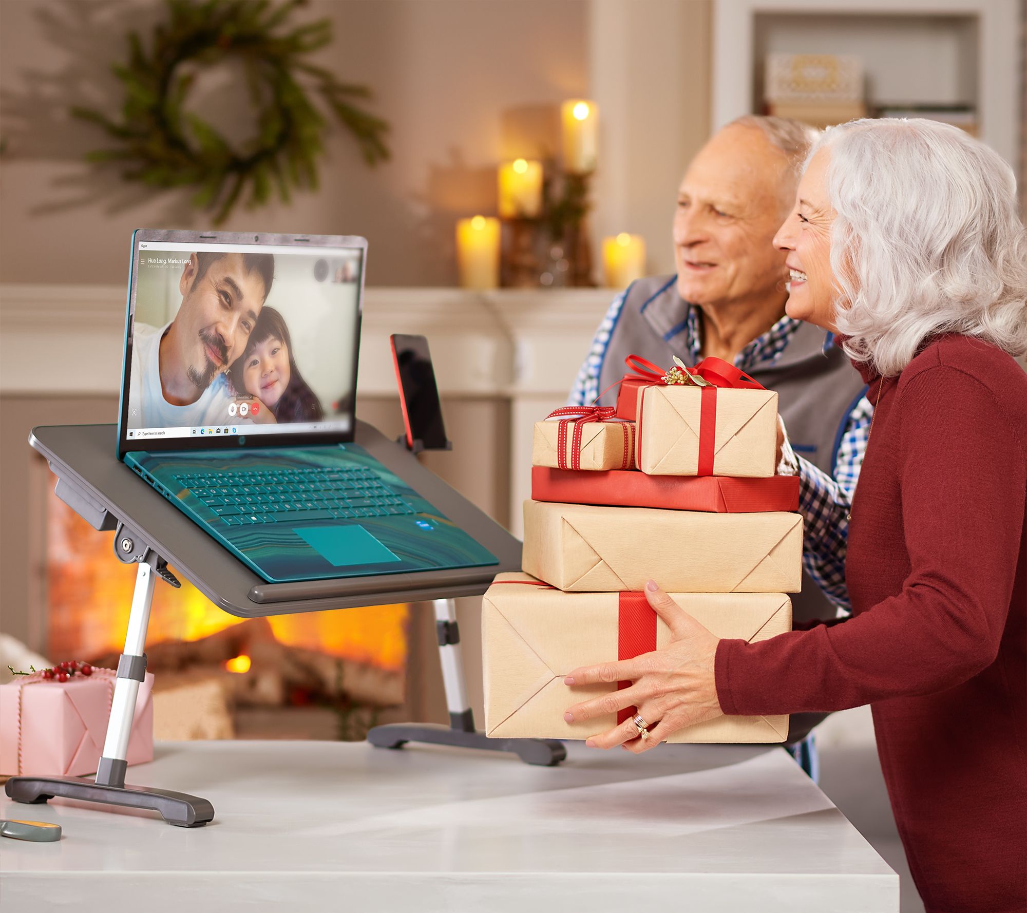 (QVC) Total Desk Portable Organizing Desk with Adjustable Stand ...