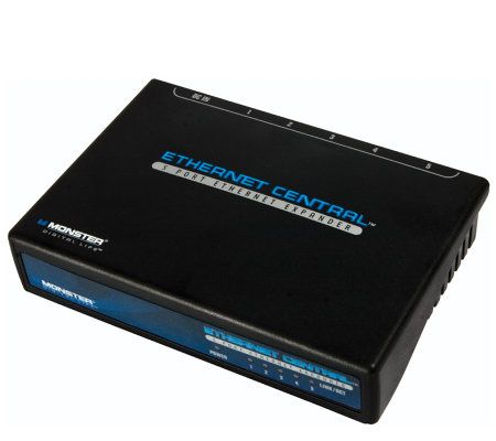 Digital Life Ethernet Central 5-Port Ethernet Expander - QVC.com