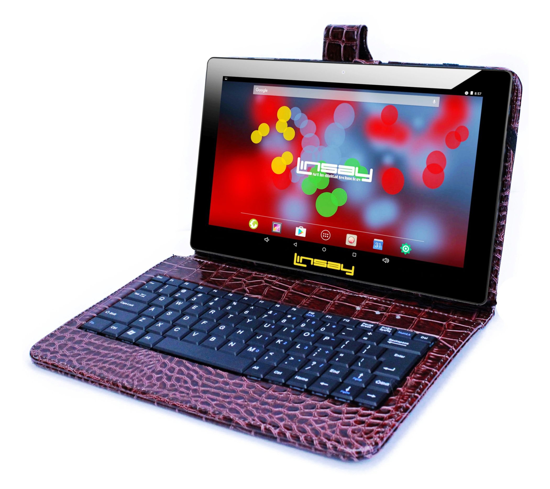LINSAY 10.1" 32GB IPS Tablet w/ Keyboard, Pen &Holder - QVC.com