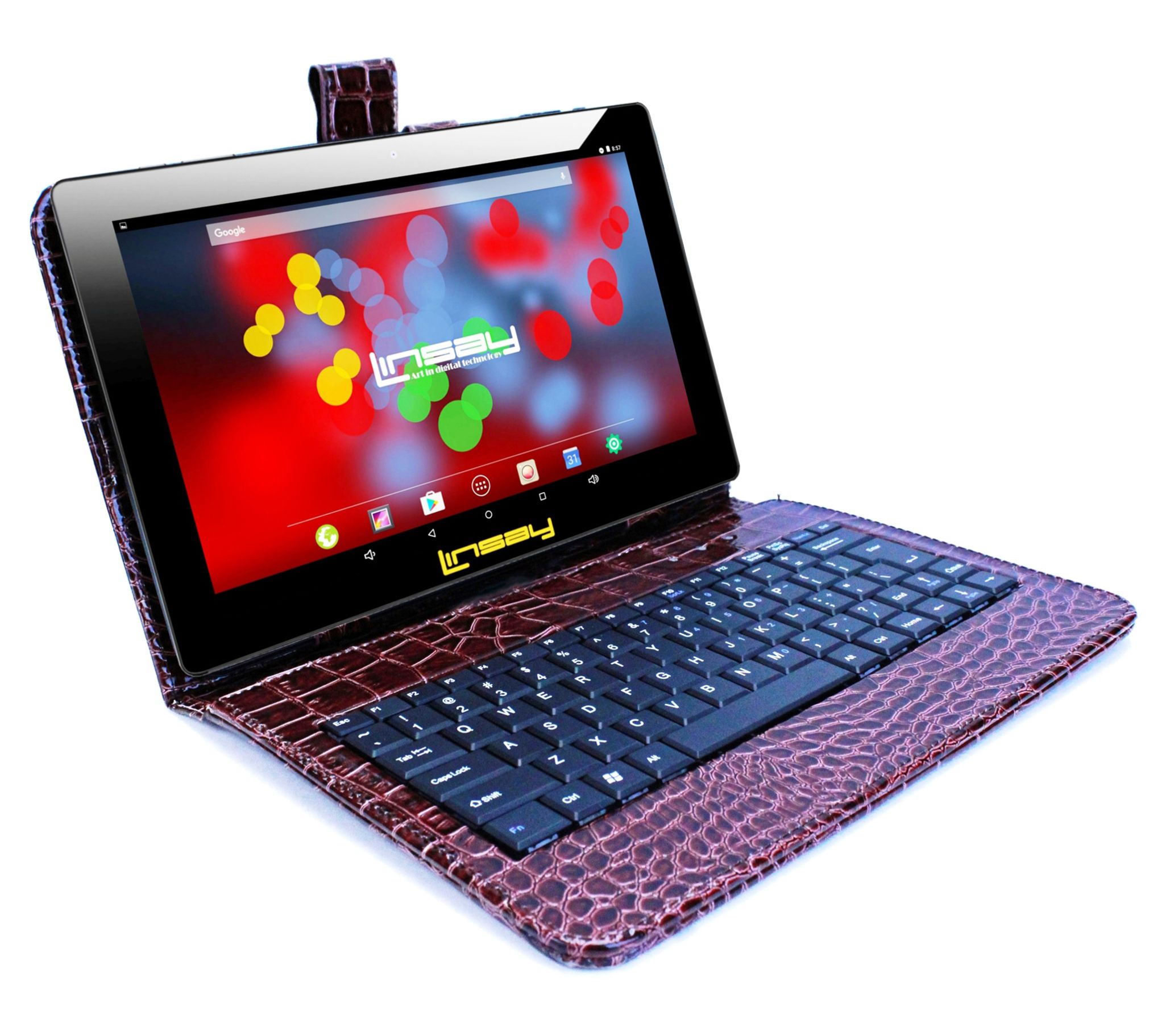 LINSAY 10.1" 32GB IPS Tablet w/ Keyboard, Pen &Holder - QVC.com