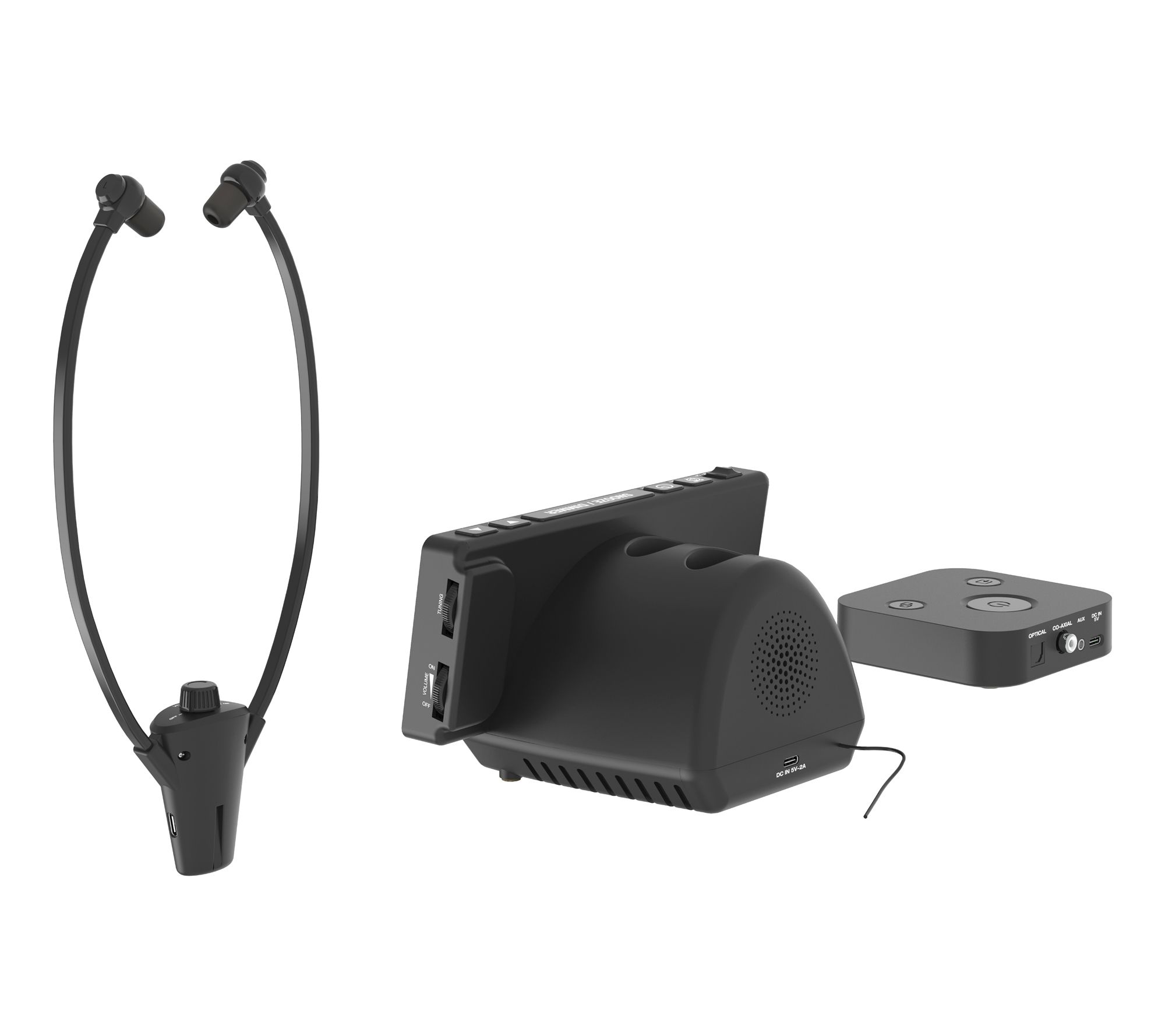 Acoustic Research MySound Elite TV Headset and Alarm Clock - QVC.com