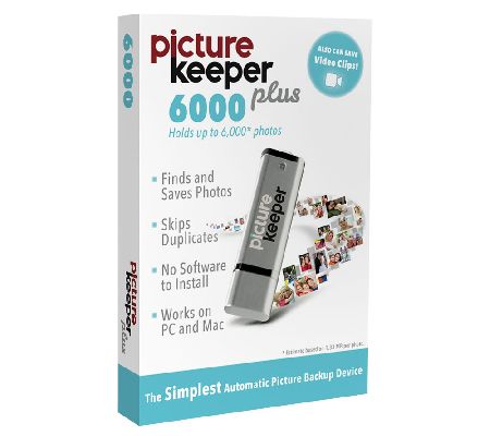 Picture Keeper PLUS 6,000 Photo Backup Drive for PC or Mac - QVC.com