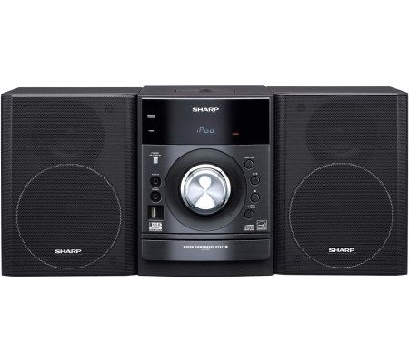 Sharp 160 Watt Micro Component System with iPodDocking Pocket - QVC.com