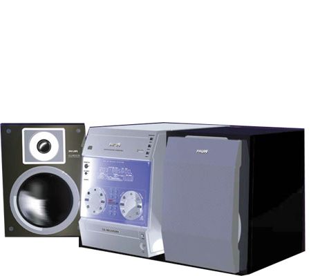 Philips MC90 50 Watt Micro System w/CD Recorder/3-CD Changer - QVC.com