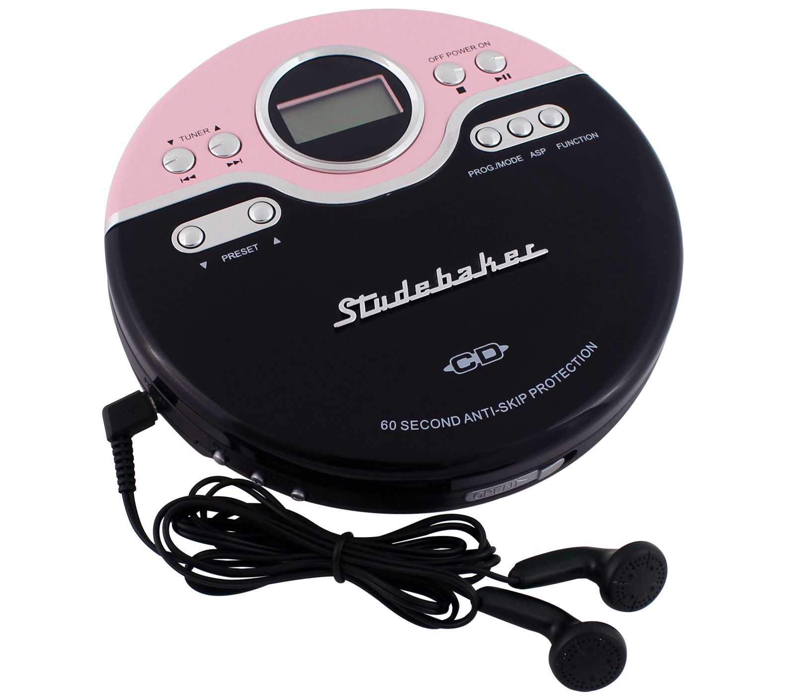 Studebaker Joggable Personal CD Player with FMRadio - QVC.com